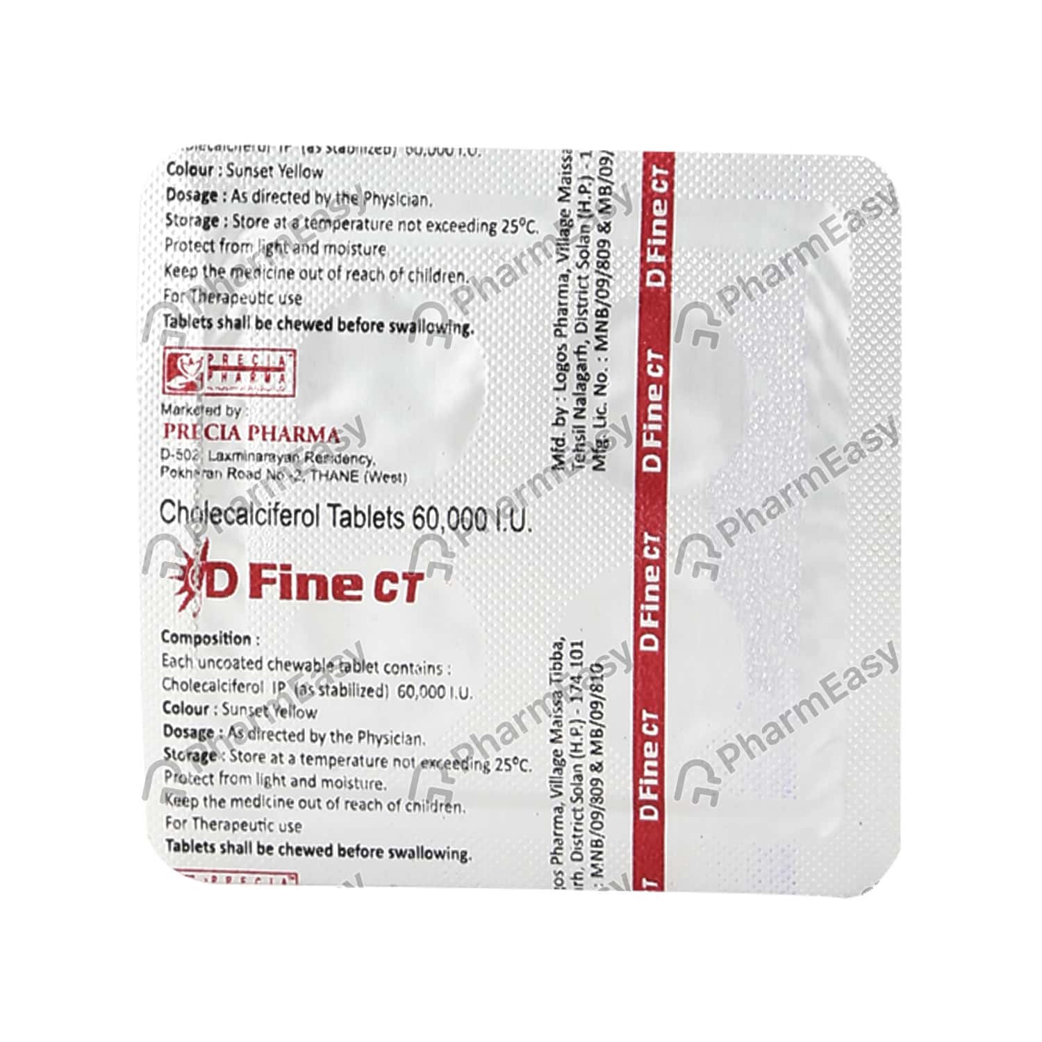 D Fine Ct 60000 IU Tablet (4) - Uses, Side Effects, Dosage, Composition ...