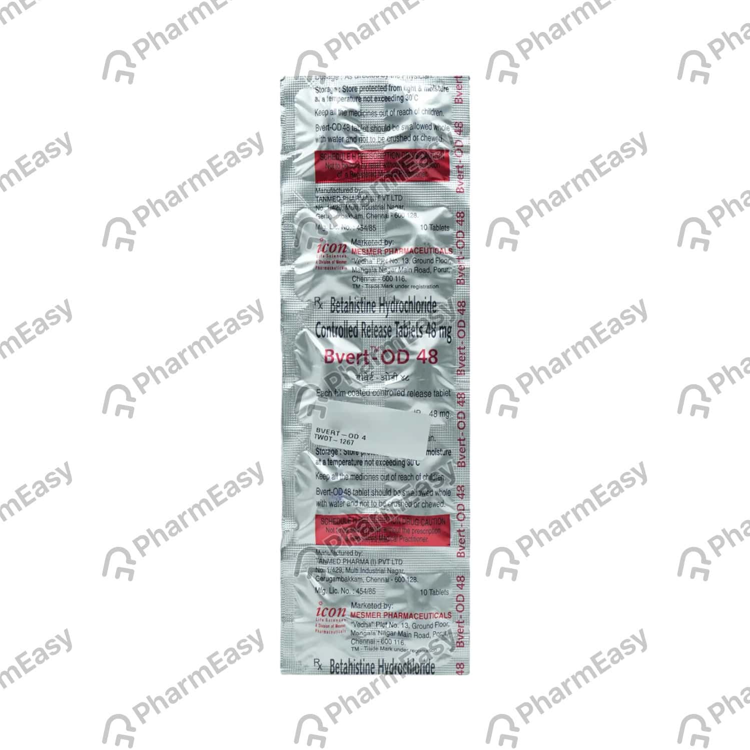 Bvert Od 48 MG Tablet (10): Uses, Side Effects, Price & Dosage | PharmEasy