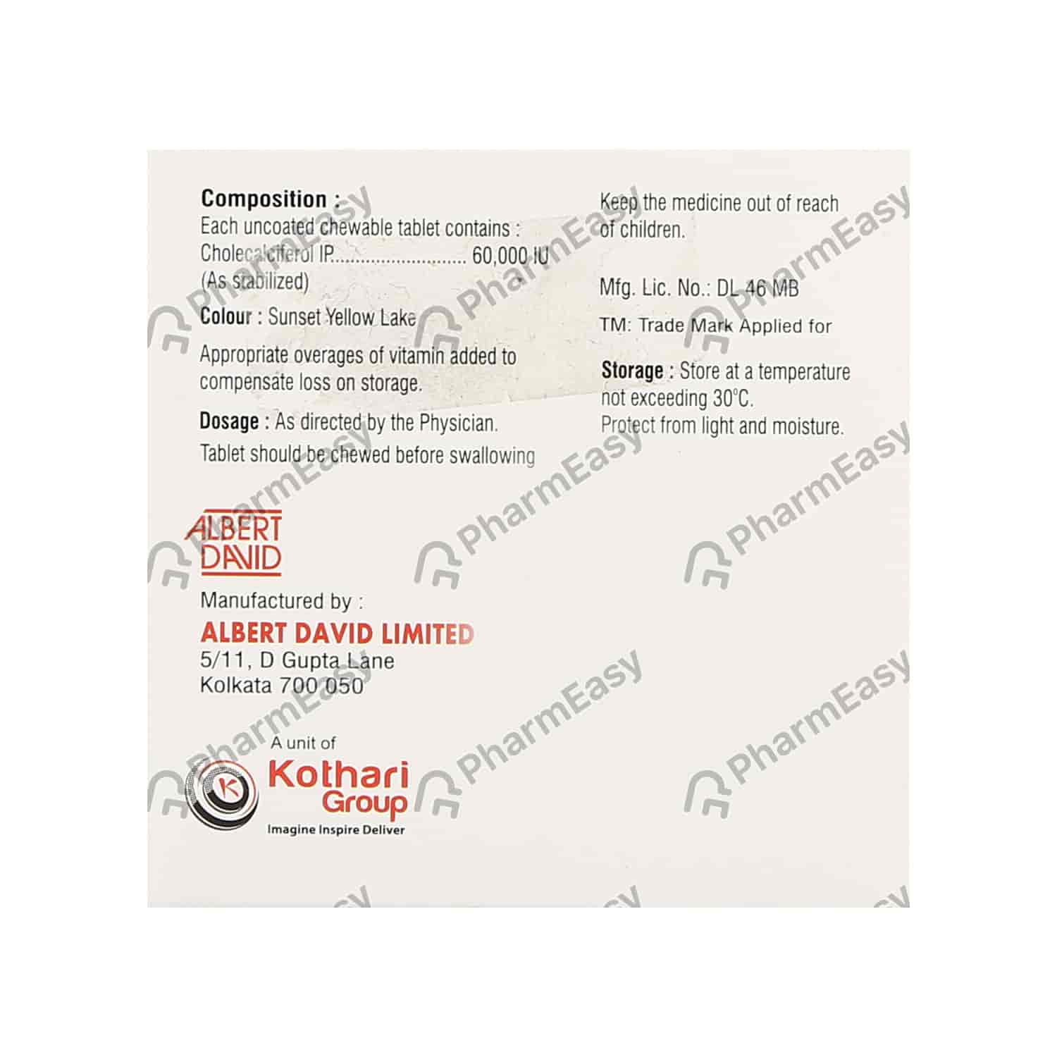 Dhup 60k Sf Tab 4'S - Uses, Side Effects, Dosage, Composition & Price ...