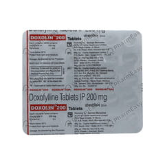 Doxolin 200 MG Tablet (30) - Uses, Side Effects, Dosage, Composition ...