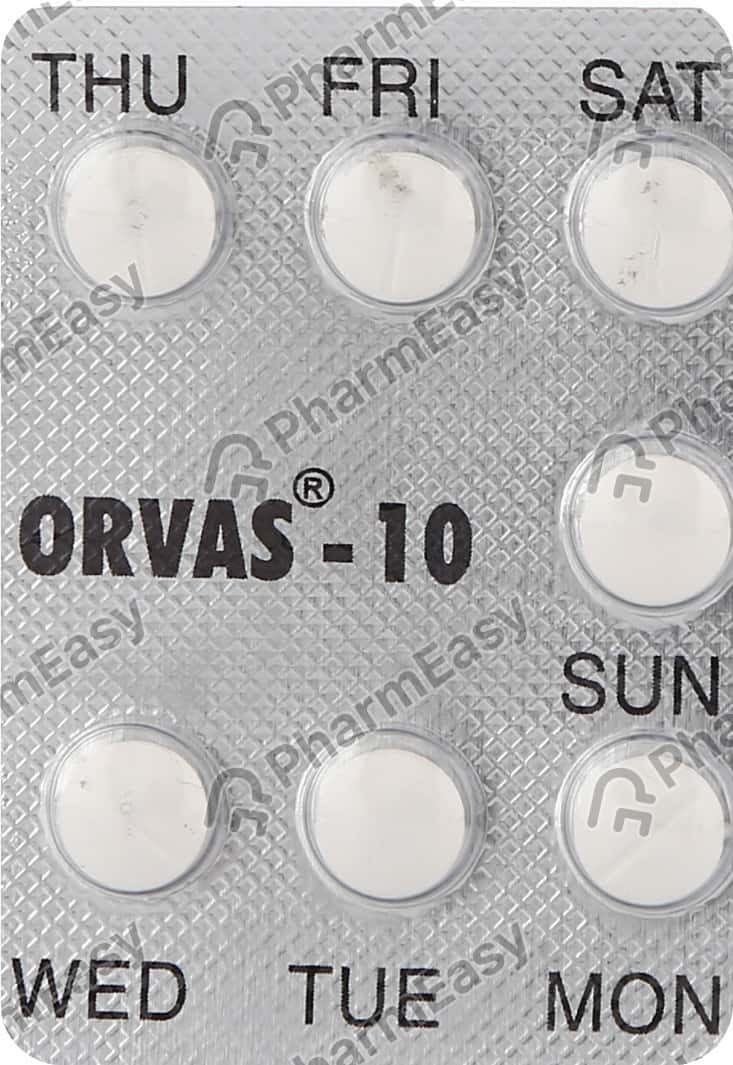 Orvas 10 MG Tablet (7): Uses, Side Effects, Price & Dosage | PharmEasy