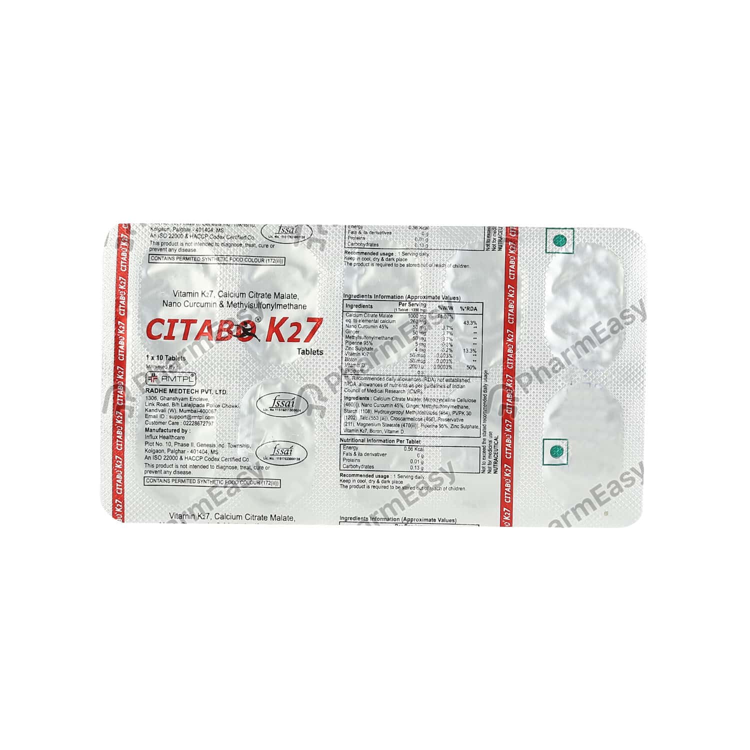 Buy Citabo K2 7 Tab 10'S Online at Flat 18% OFF* | PharmEasy