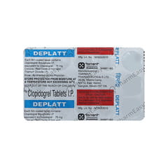 Deplatt 75 MG Tablet (15) - Uses, Side Effects, Dosage, Composition ...