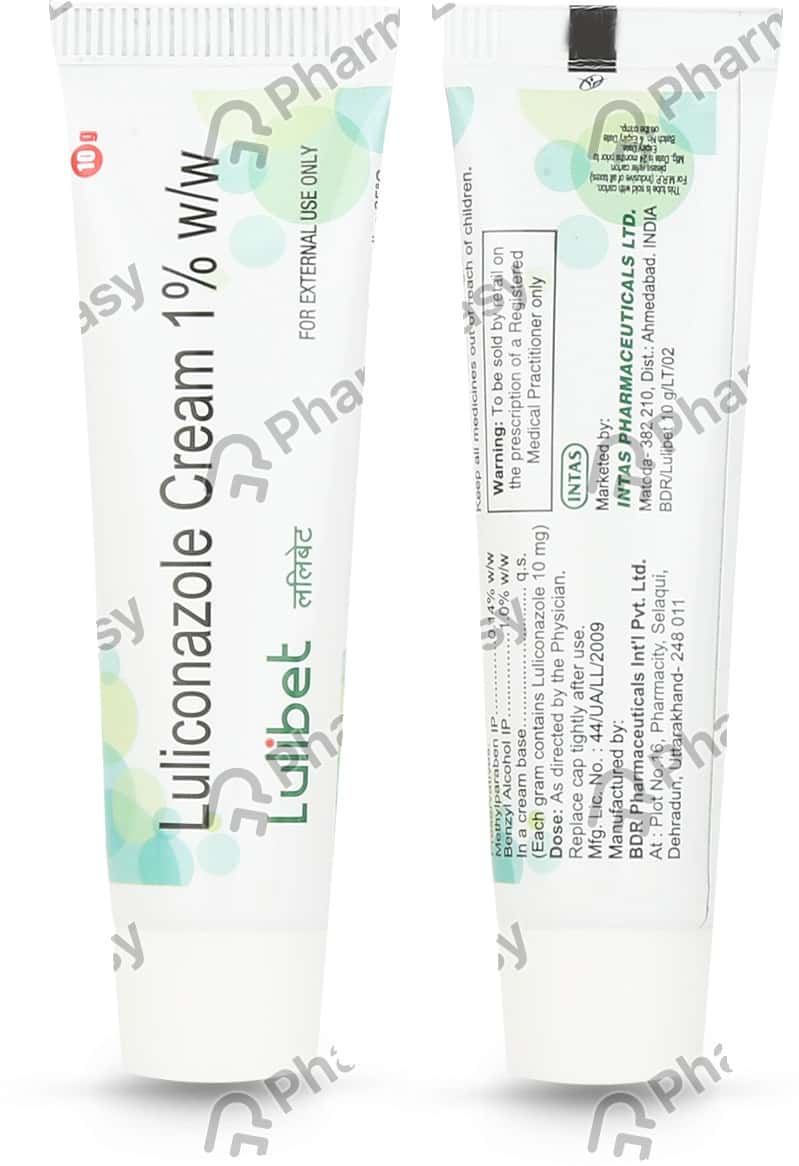Lulibet 1 %W/W Cream (10): Uses, Side Effects, Price & Dosage | PharmEasy