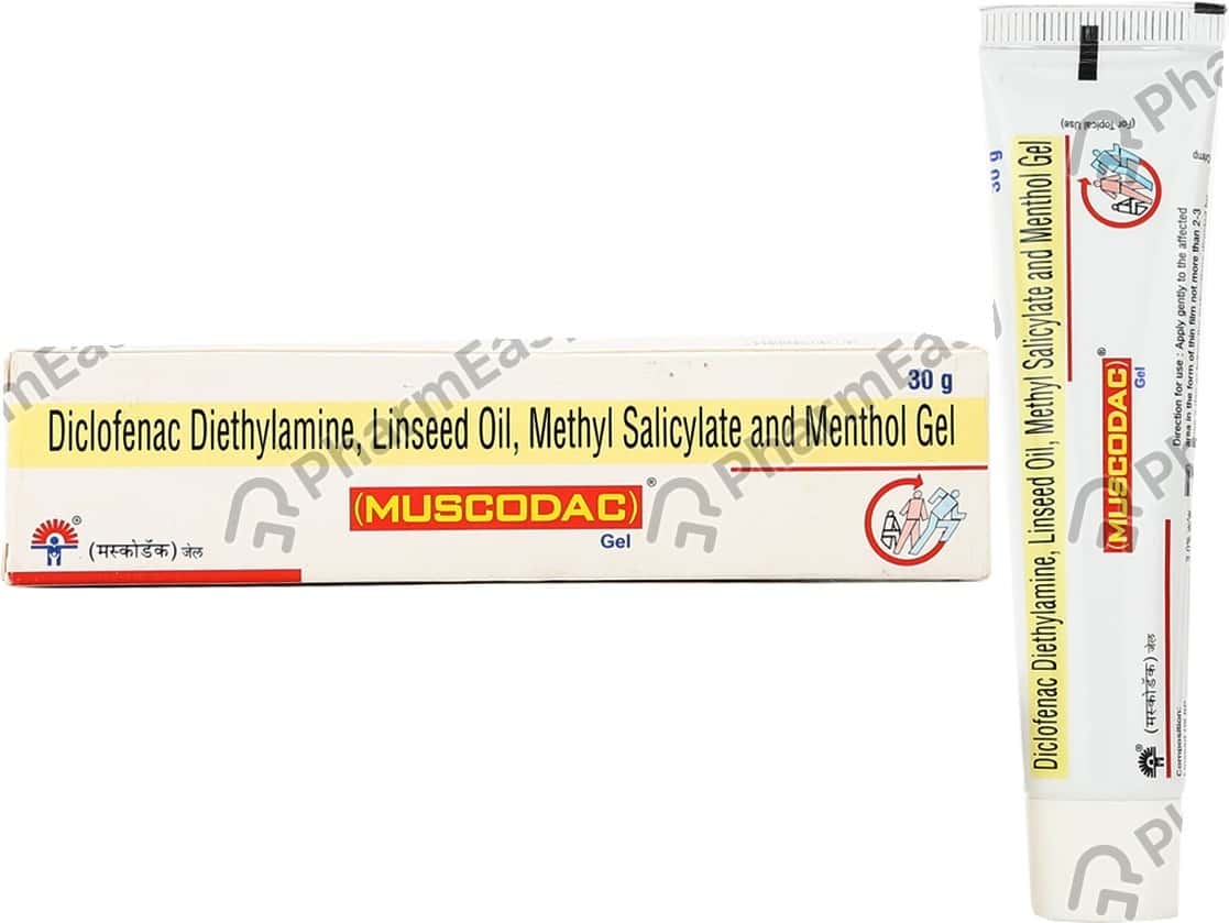 Muscodac Tube Of 30gm Gel: Uses, Side Effects, Price & Dosage | PharmEasy