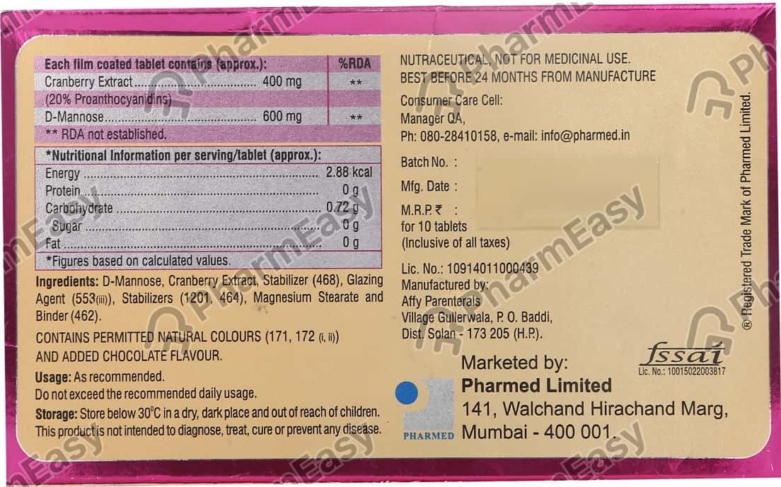 Buy CRANMED 1000MG TABLET 10'S Online & Get Upto 60% OFF at PharmEasy