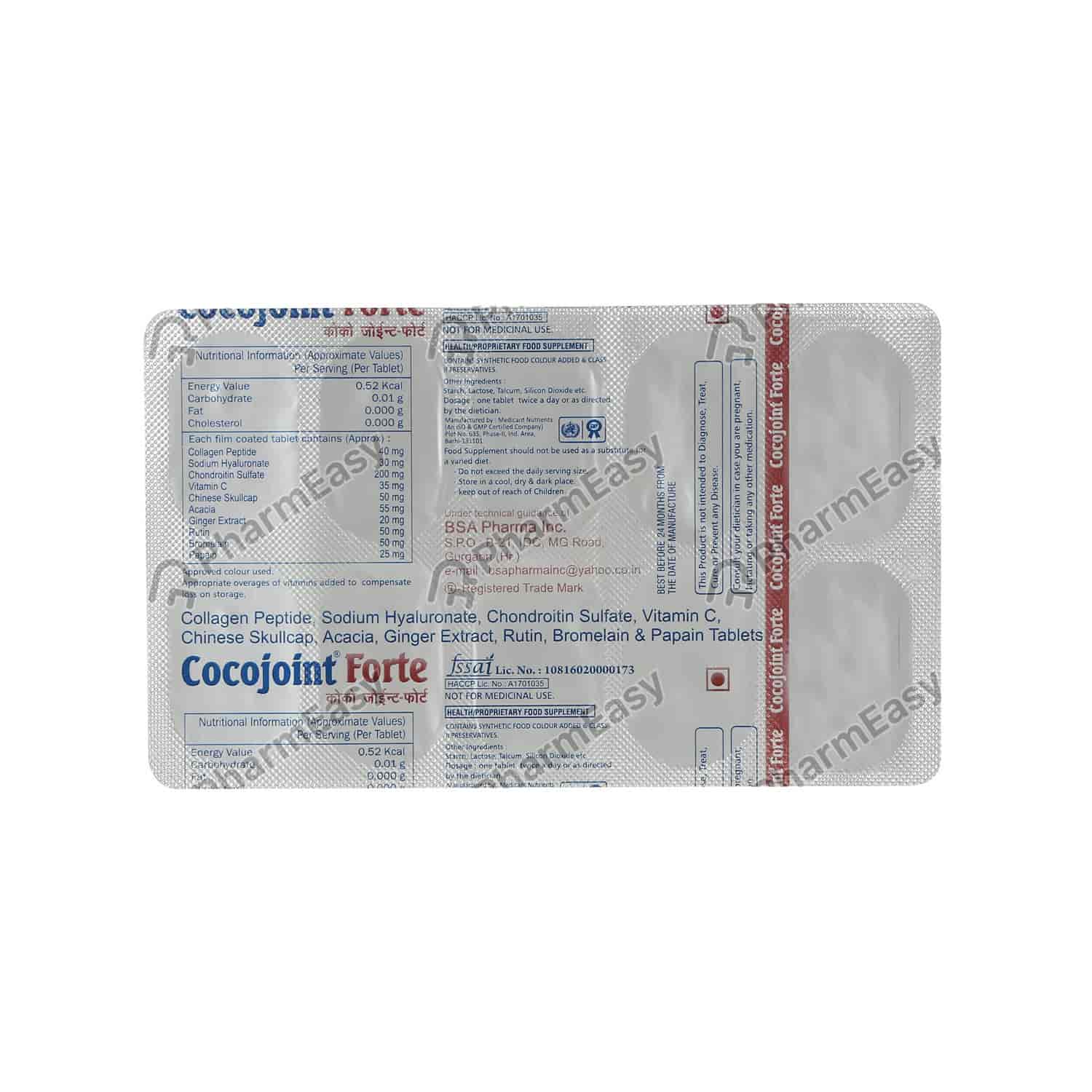 Buy Cocojoint Forte Strip Of 10 Tablets Online at Flat 18% OFF* | PharmEasy