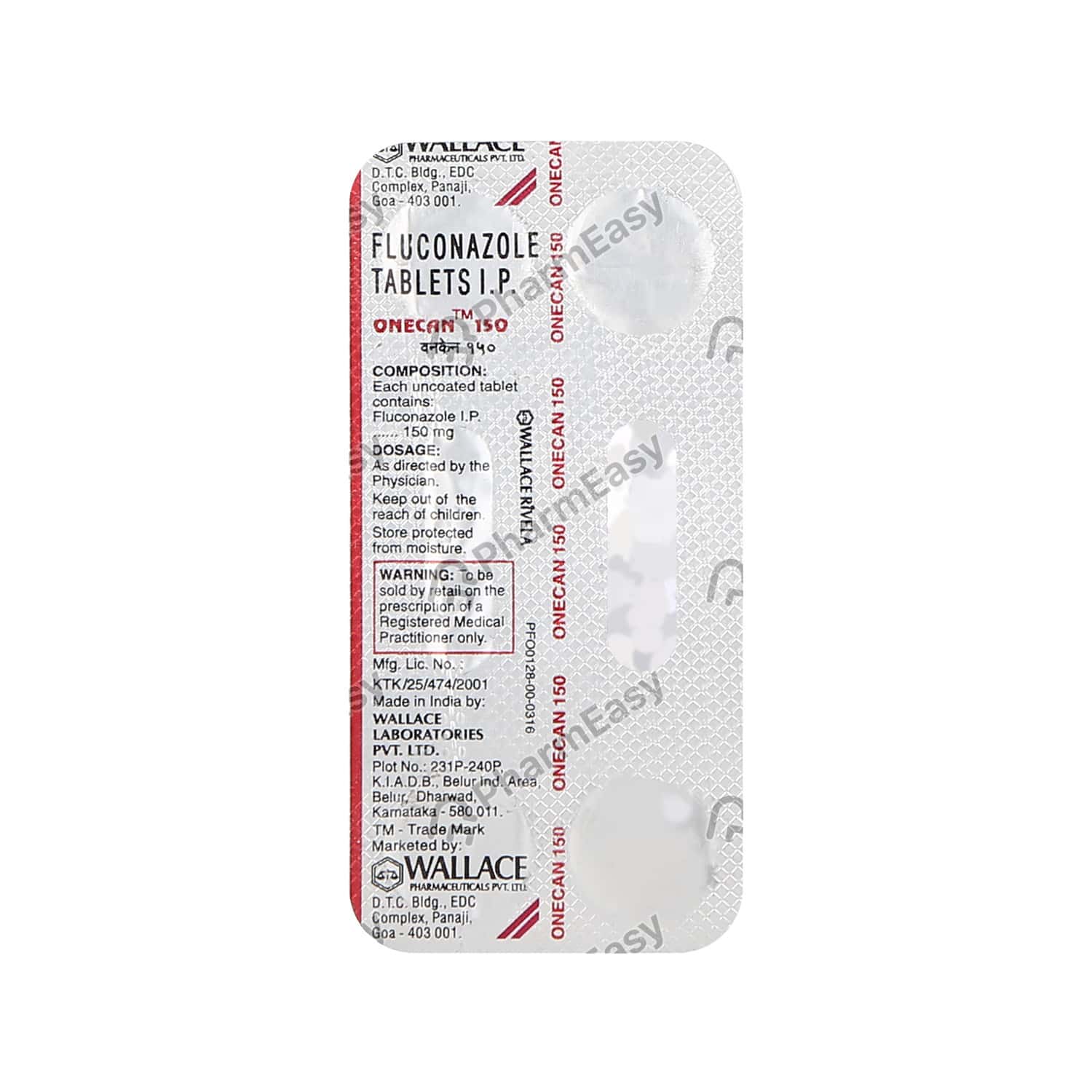 Onecan 150mg Tab 4'S - Uses, Side Effects, Dosage, Composition & Price ...