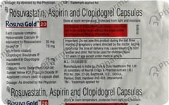 Rosuva Gold 20mg Strip Of 10 Capsules: Uses, Side Effects, Price ...
