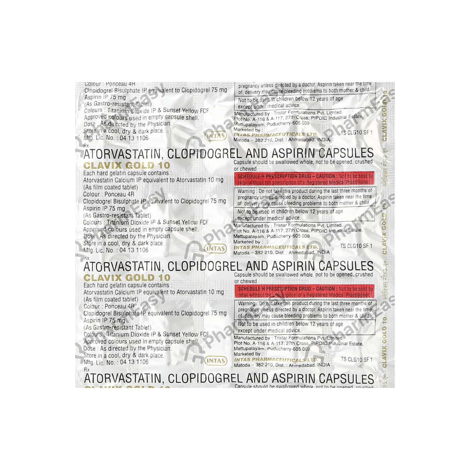 Buy Clavix Gold 10mg Strip Of 15 Capsules Online at Flat 18% OFF ...