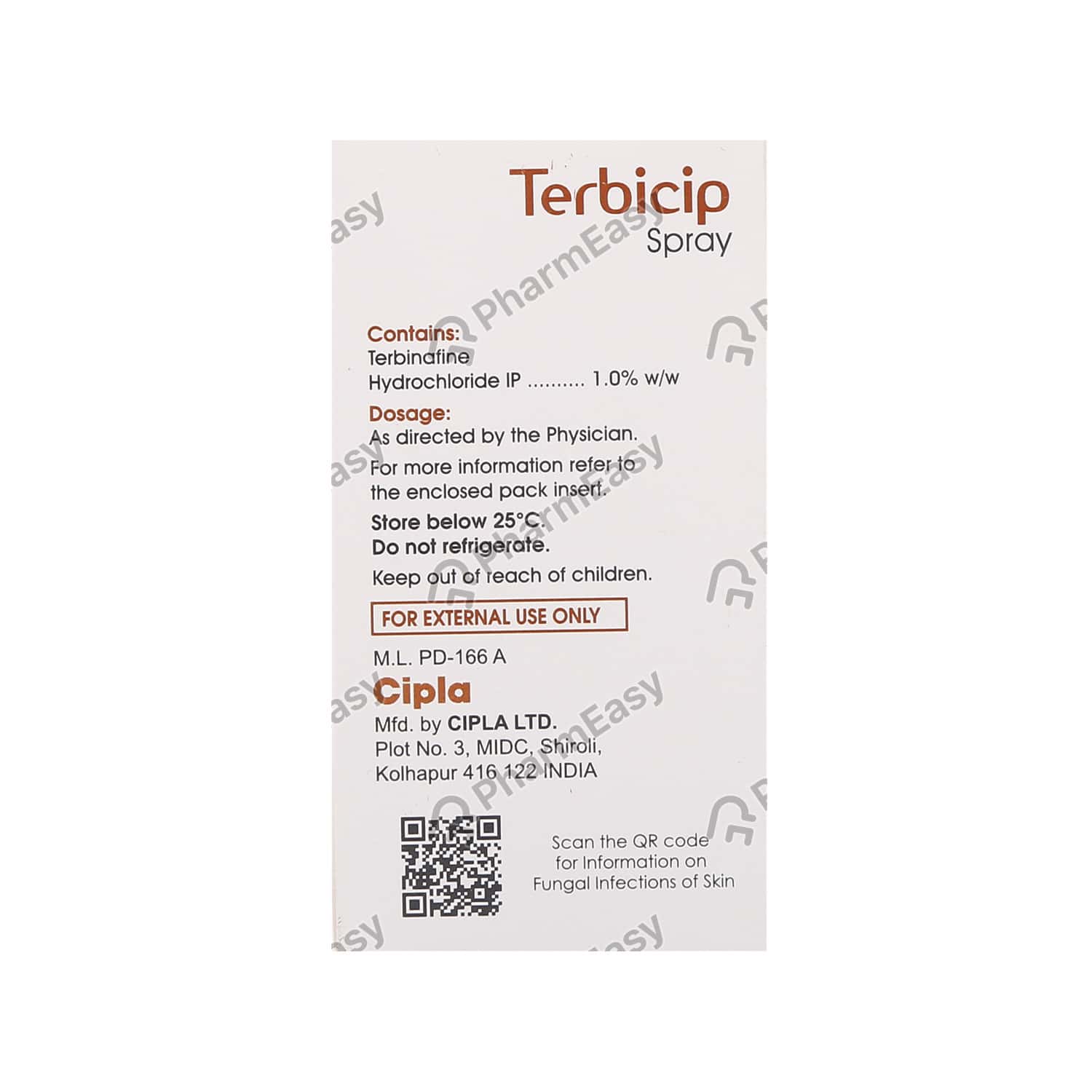 Buy Terbicip 1 % Spray (30) Online at Flat 18% OFF* | PharmEasy