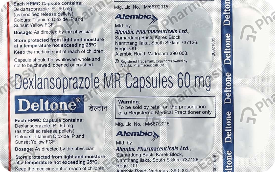 Deltone 60 MG Capsule (10): Uses, Side Effects, Price & Dosage | PharmEasy