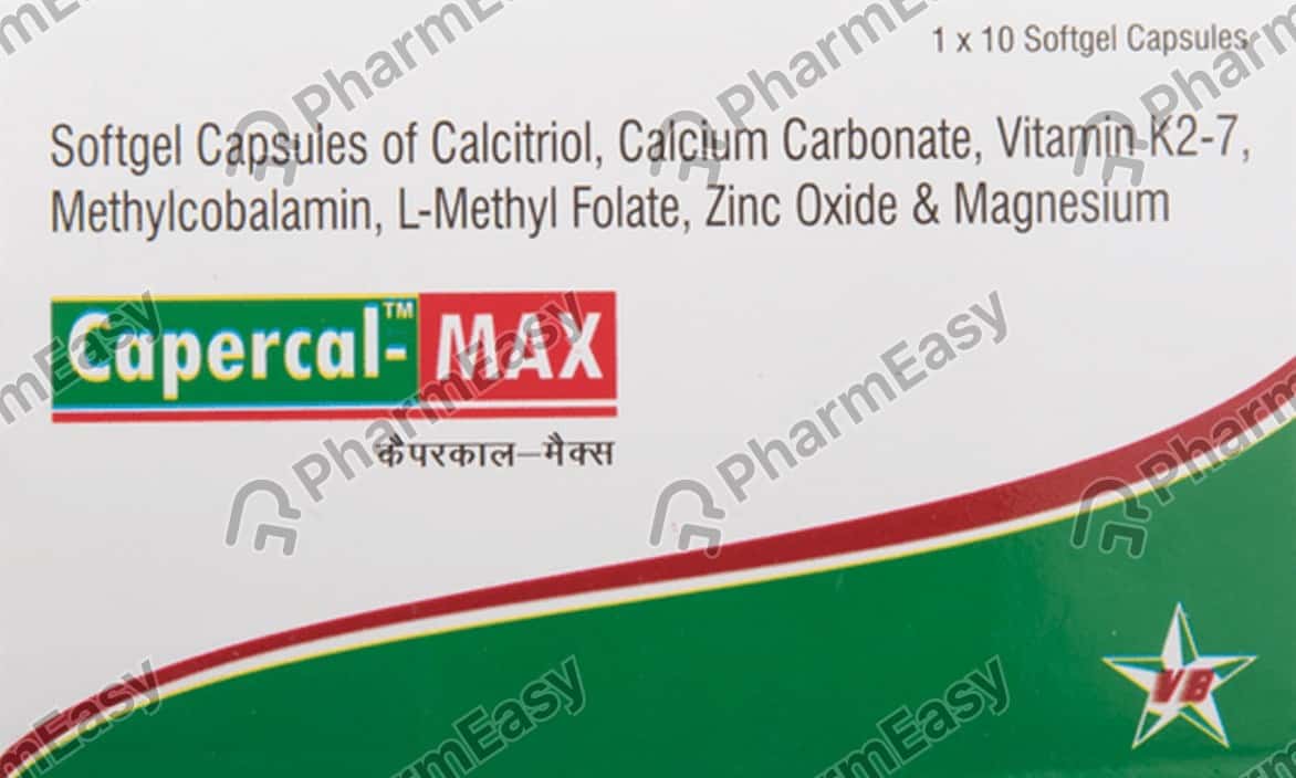 Buy Capercal Max Strip Of 10 Capsules Online at Flat 15% OFF | PharmEasy