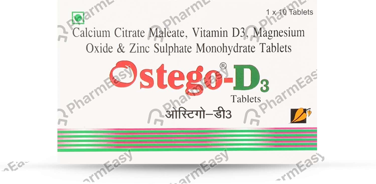 Ostego D3 Strip Of 10 Tablets: Uses, Side Effects, Price & Dosage ...