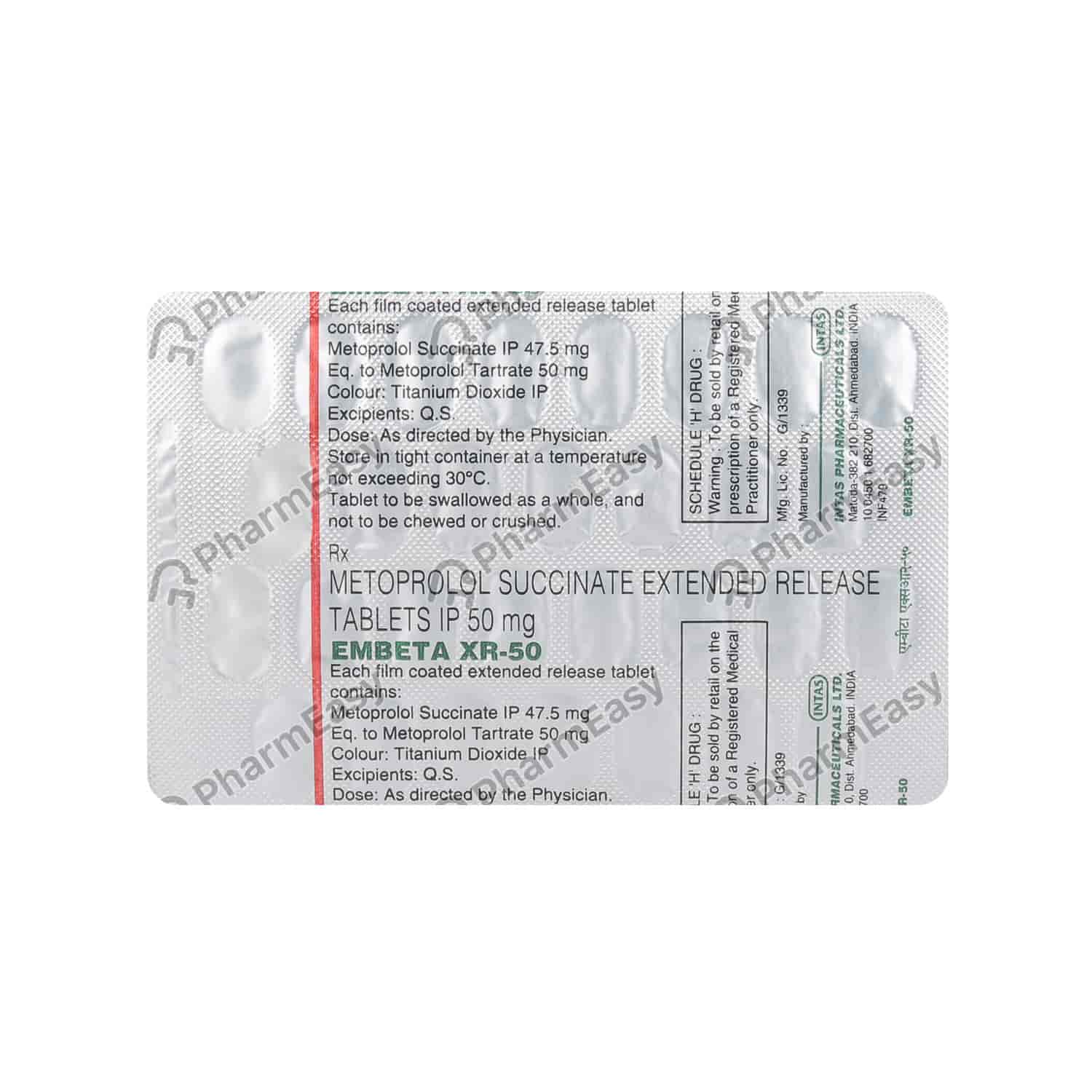 Embeta Xr 50mg Tab 30`S - Uses, Side Effects, Dosage, Composition ...
