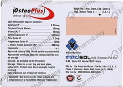 Osteo Plus Strip Of 10 Capsules: Uses, Side Effects, Price & Dosage ...