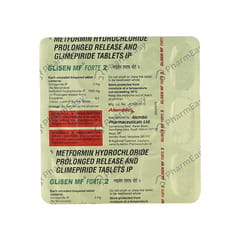 Glisen Mf Forte 2mg Tab 15'S - Uses, Side Effects, Dosage, Composition ...