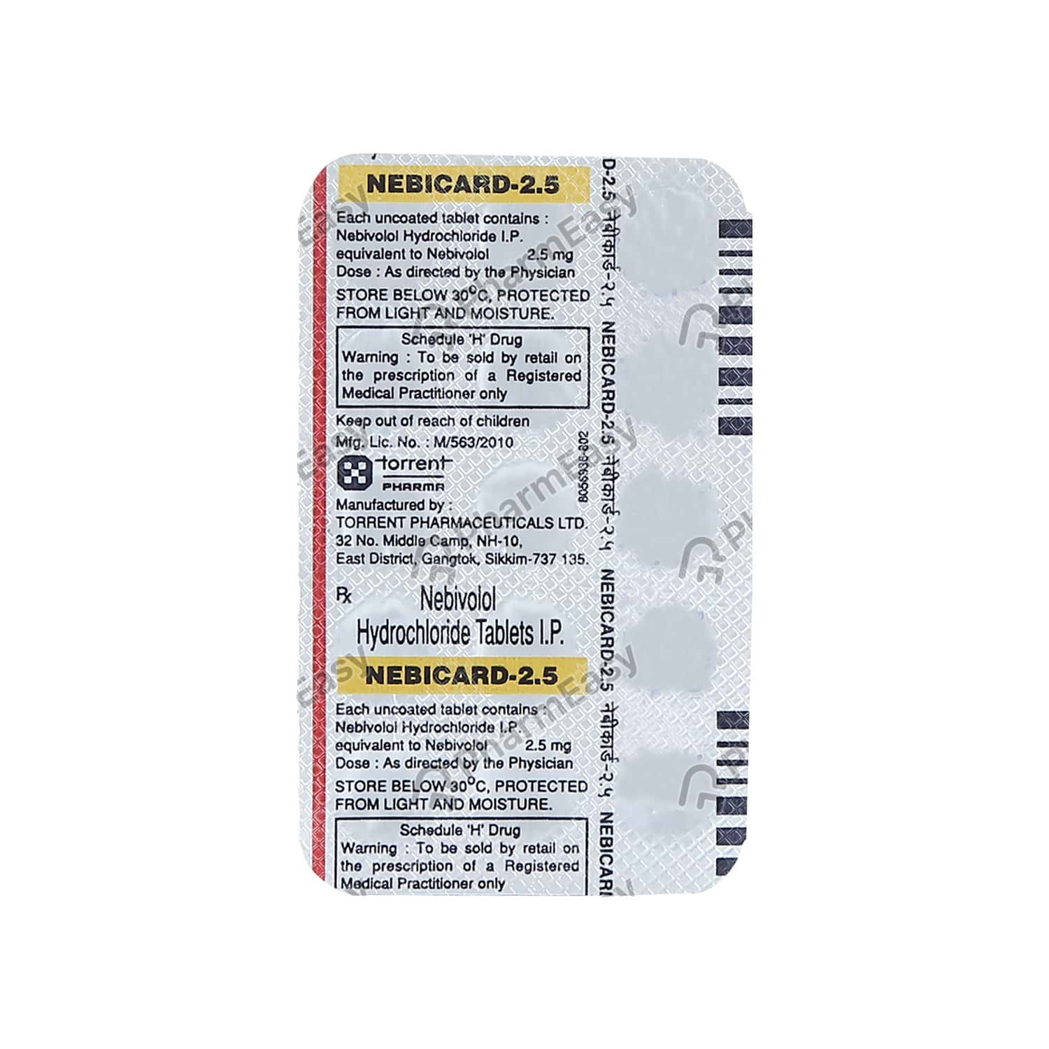Buy Nebicard 2.5mg Strip Of 15 Tablets Online at Flat 18% OFF* | PharmEasy
