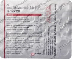 Ismo 20 MG Tablet (30): Uses, Side Effects, Price & Dosage | PharmEasy