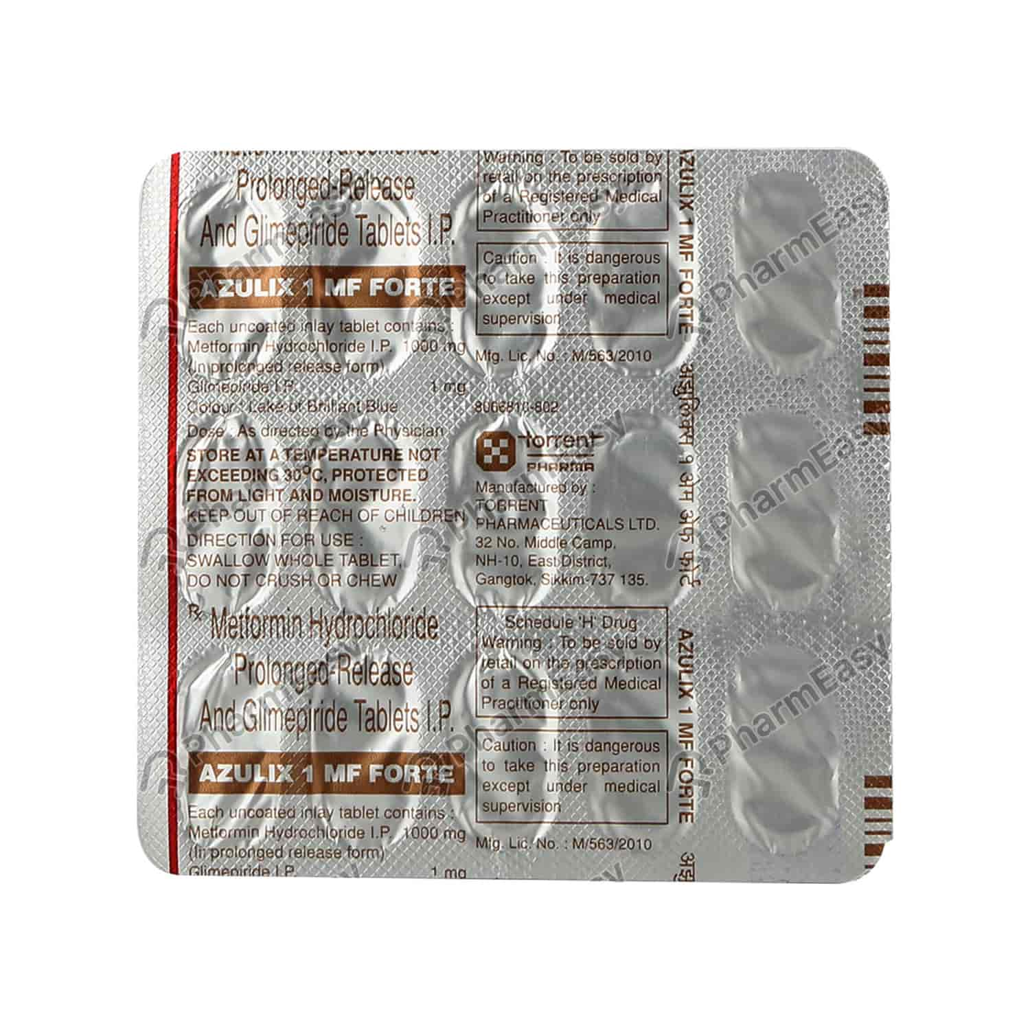 Azulix Mf Forte 1mg Tab 15'S - Uses, Side Effects, Dosage, Composition ...