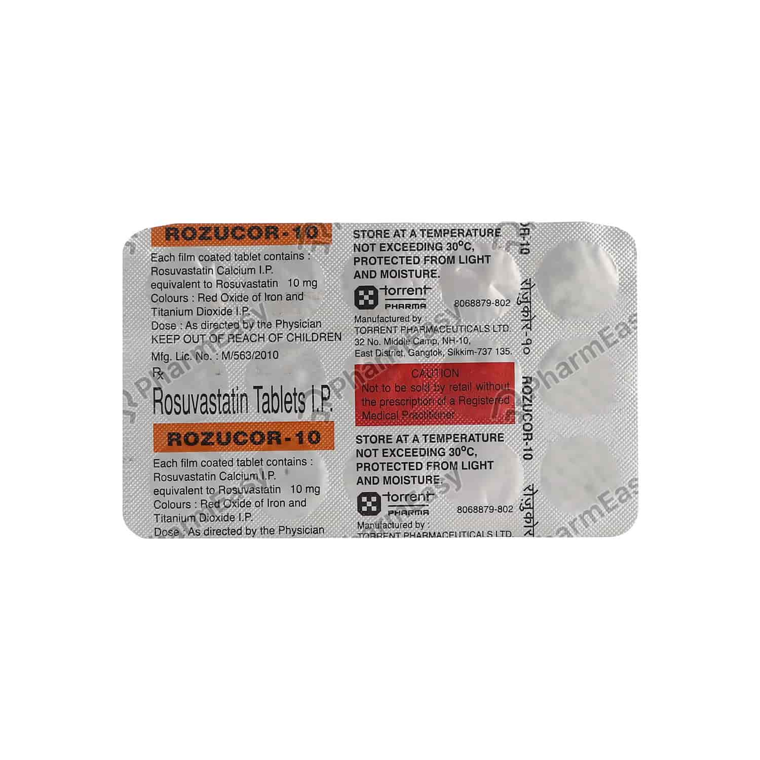 Rozucor 10mg Tab 15'S - Uses, Side Effects, Dosage, Composition & Price ...
