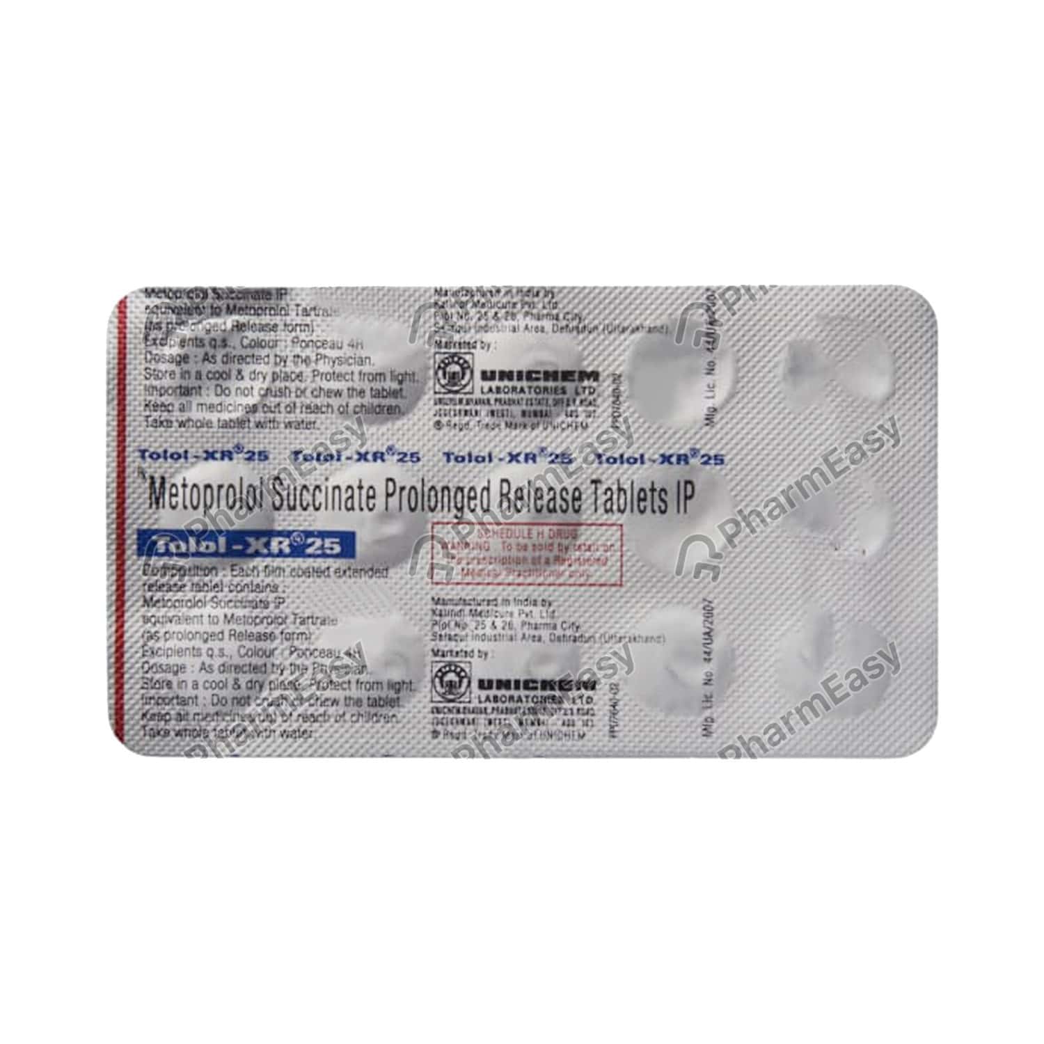 Tolol Xr 25 MG Tablet (15): Uses, Side Effects, Price & Dosage | PharmEasy