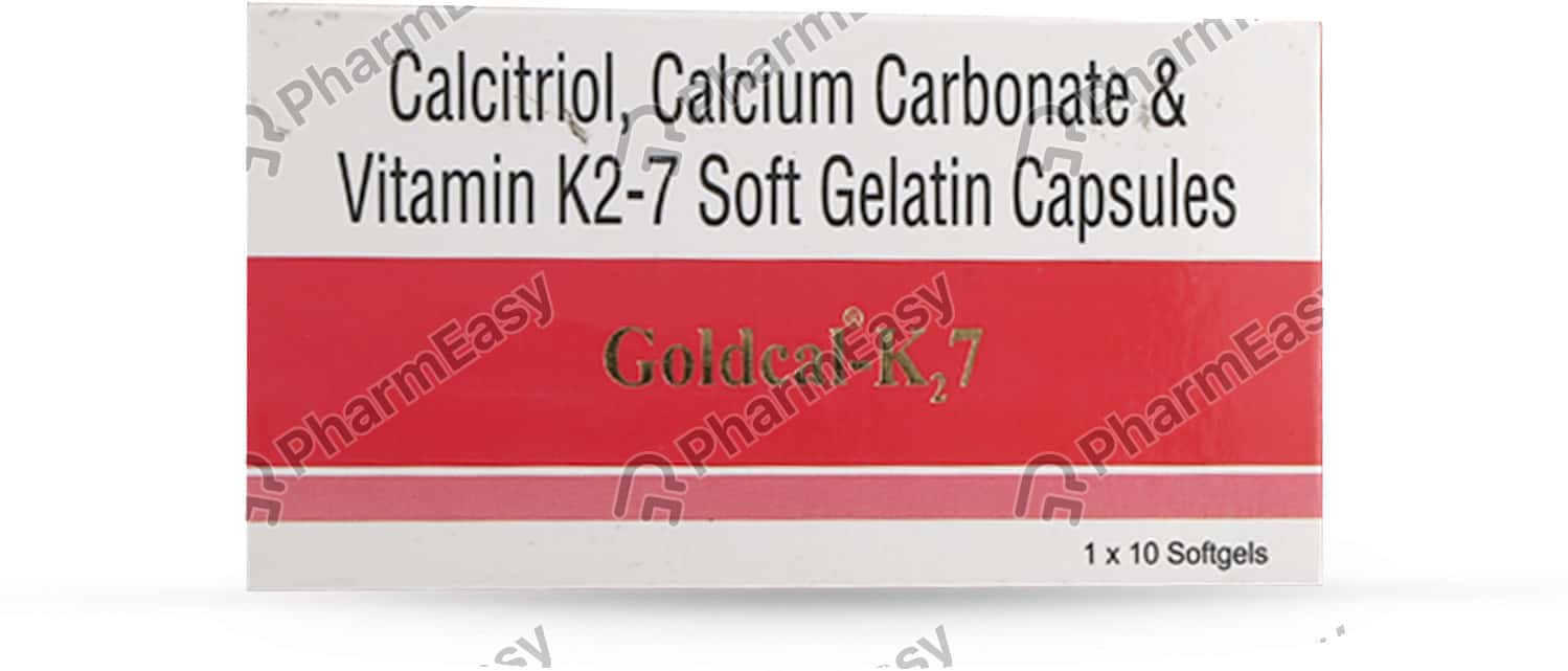 Goldcal K2 7 Strip Of 10 Capsules: Uses, Side Effects, Price & Dosage | PharmEasy