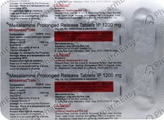 Mesahenz Sr 1.2 G Tablet (10): Uses, Side Effects, Price & Dosage ...