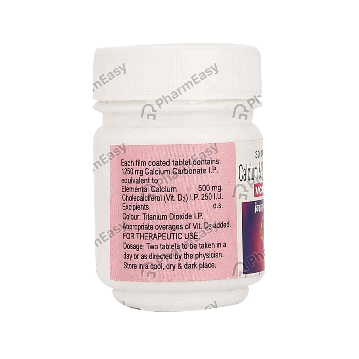 Vcal 500mg Tab 30'S - Uses, Side Effects, Dosage, Composition & Price ...
