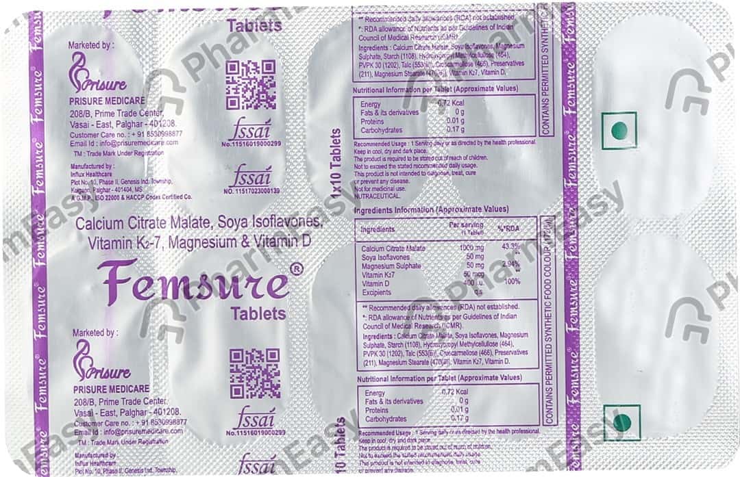 Buy Femsure Strip Of 10 Tablets Online at Flat 15% OFF | PharmEasy