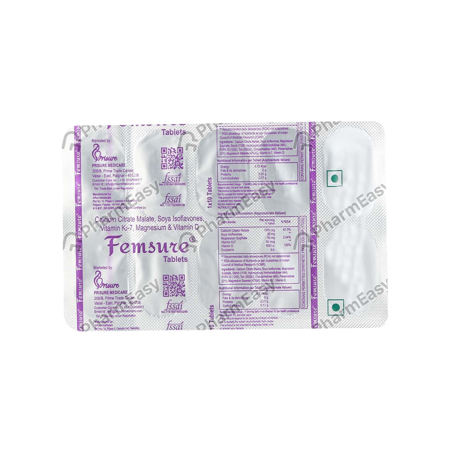 Buy Femsure Strip Of 10 Tablets Online at Flat 18% OFF* | PharmEasy