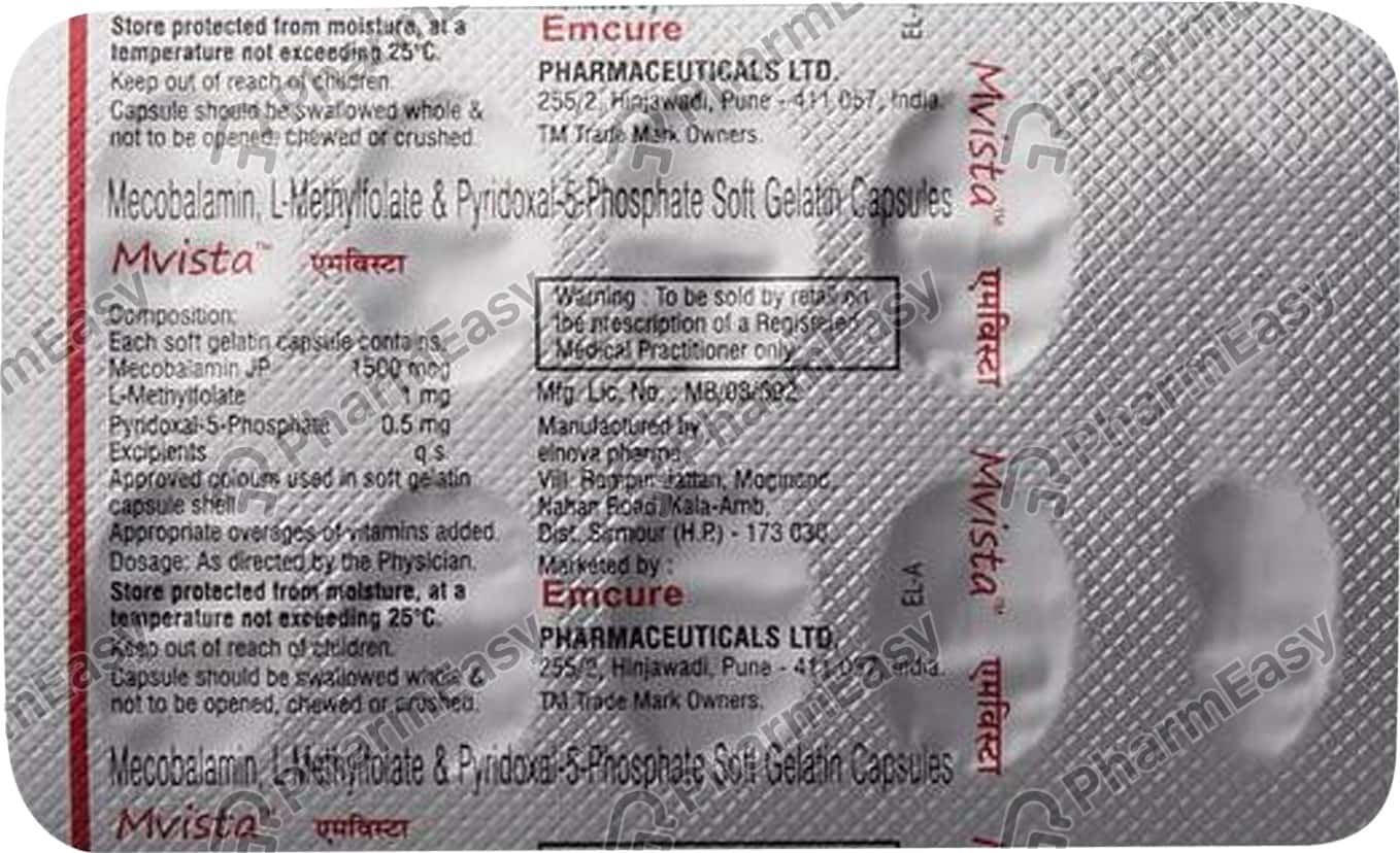 Mvista Strip Of 10 Capsules: Uses, Side Effects, Price & Dosage | PharmEasy