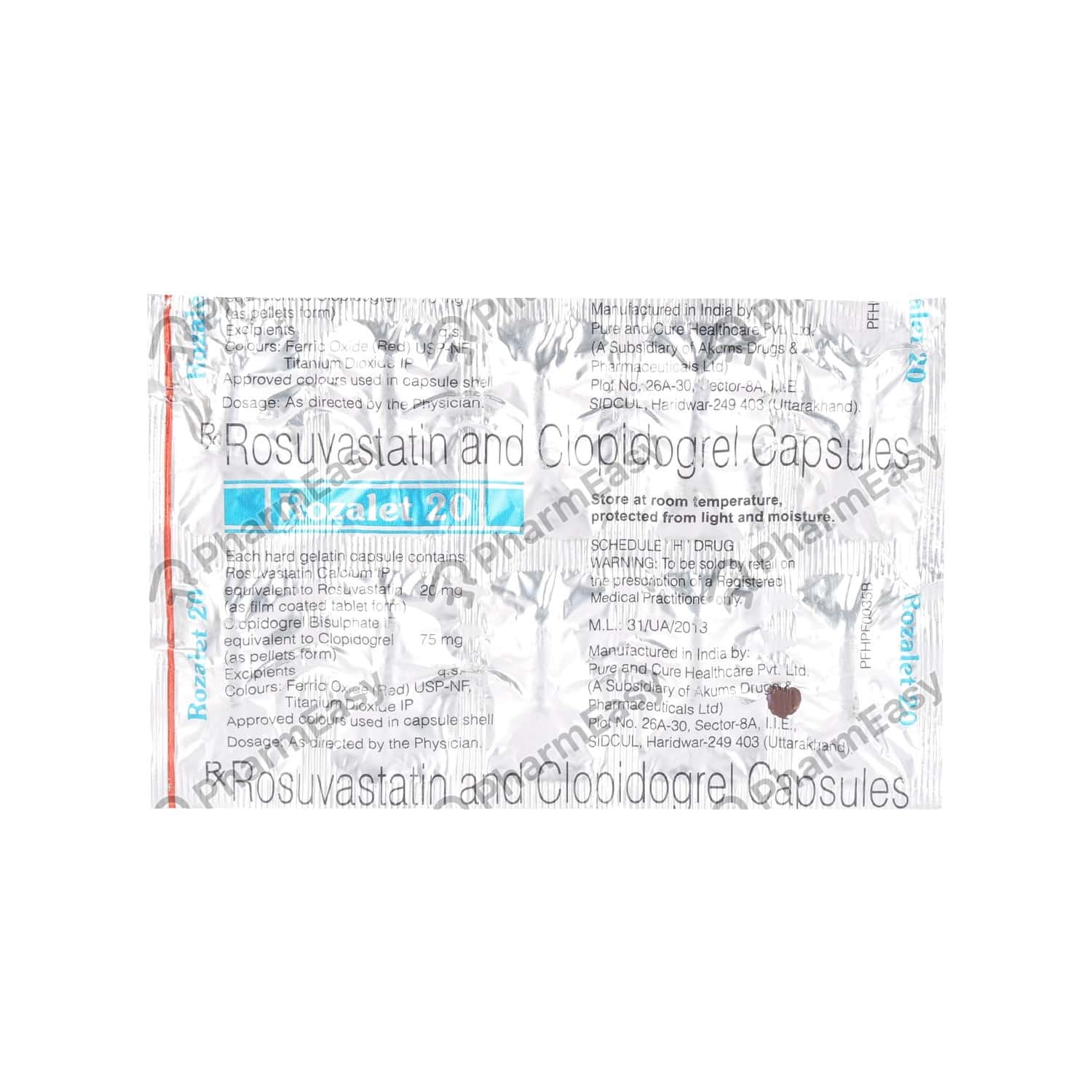 Rozalet 20mg Strip Of 10 Capsules: Uses, Side Effects, Price & Dosage ...