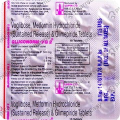 Gluconorm Vg 2mg 15'S: Uses, Side Effects, Price & Dosage | PharmEasy
