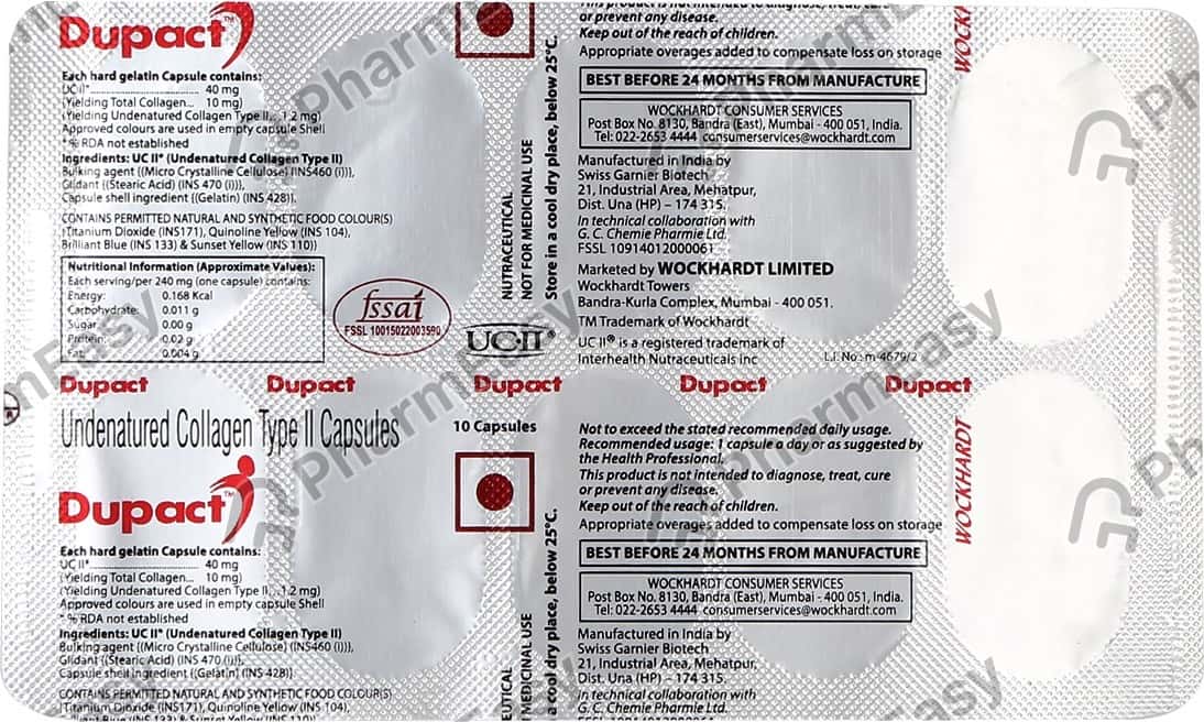 Buy Dupact 40 MG Capsule (10) Online at Flat 15% OFF | PharmEasy