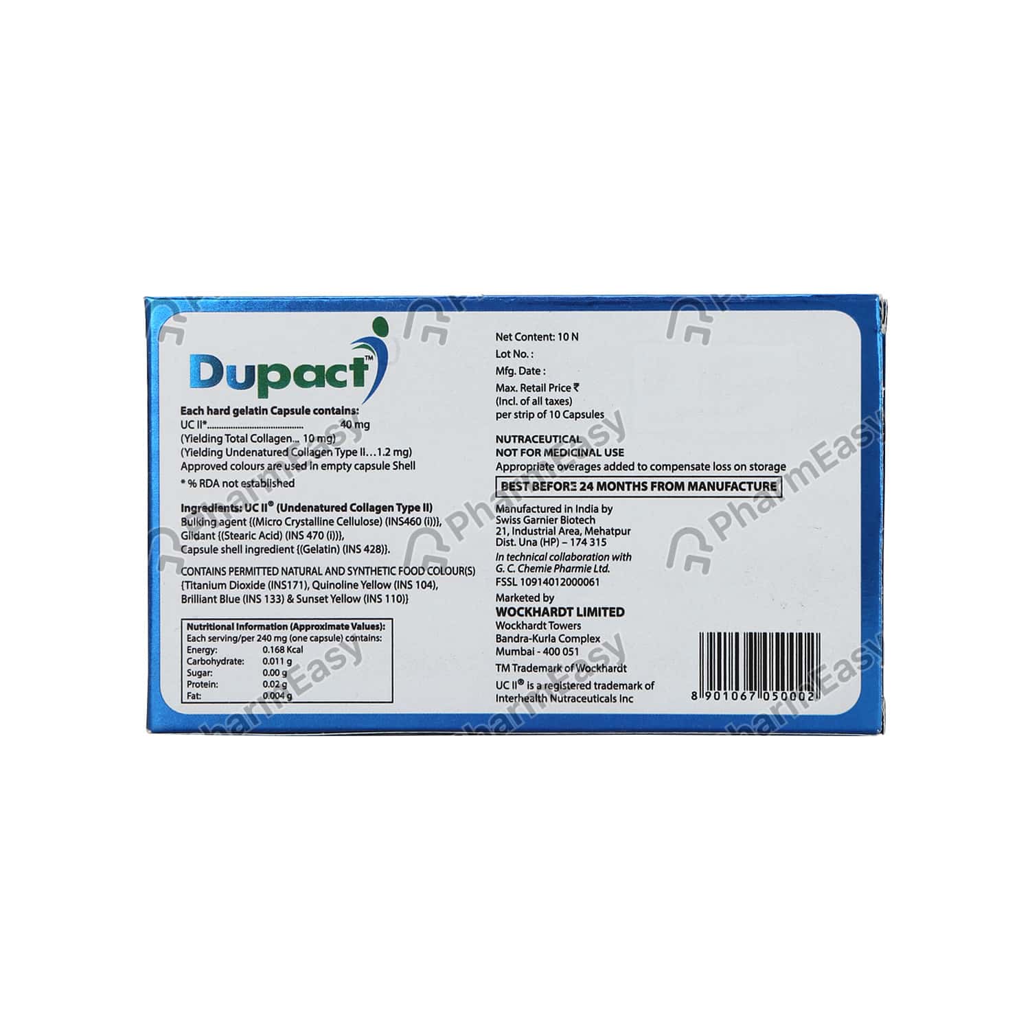 Buy Dupact 40 MG Capsule (10) Online at Flat 18% OFF* | PharmEasy