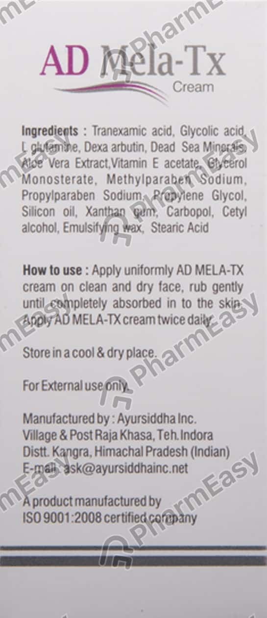 Buy Ad Mela Tx Cream (30) Online at Flat 15% OFF | PharmEasy