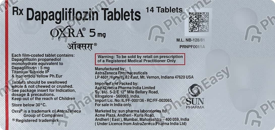 Oxra 5 MG Tablet (14): Uses, Side Effects, Price, Dosage & Composition ...