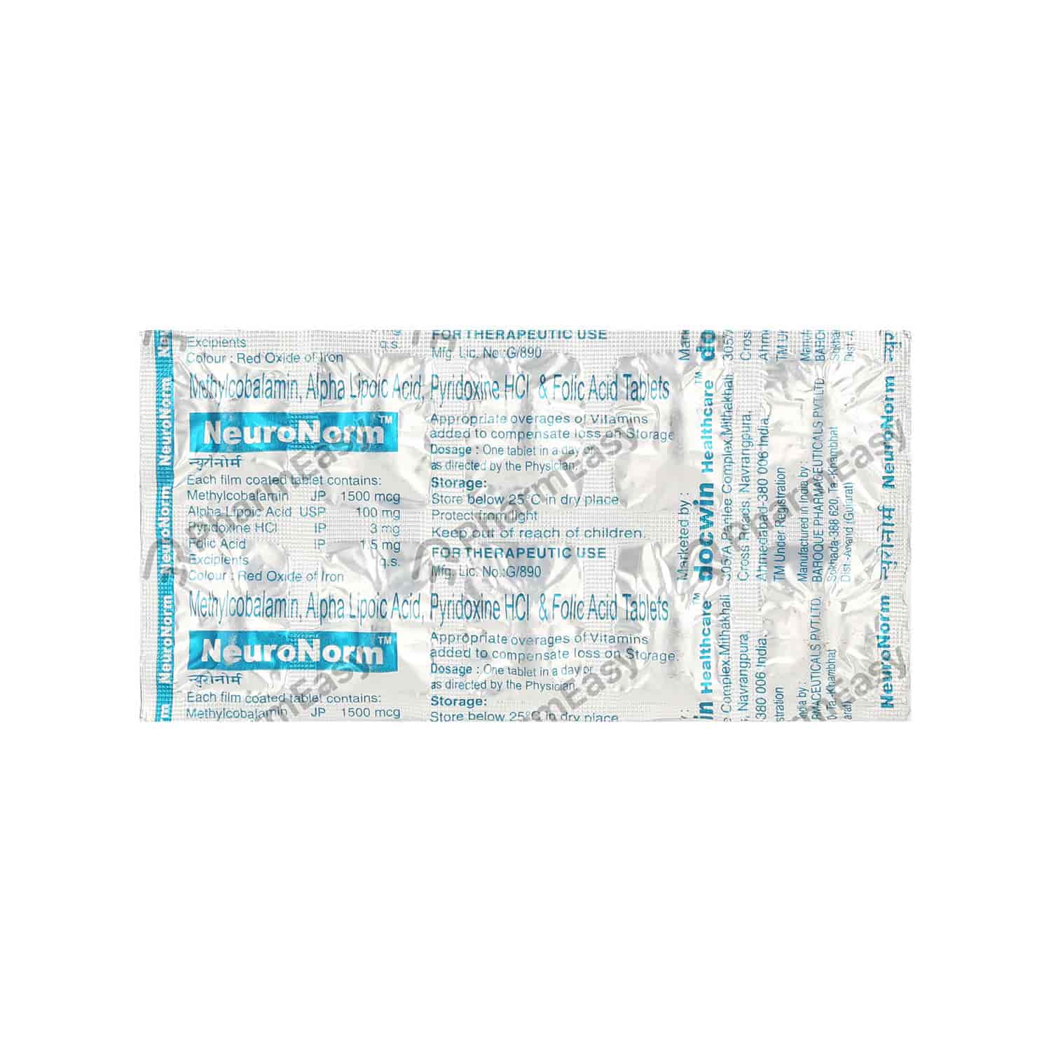Buy Neuronorm Strip Of 10 Tablets Online at Flat 18% OFF* | PharmEasy