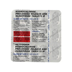 Glisen Mf Forte 1mg Tab 15'S - Uses, Side Effects, Dosage, Composition ...