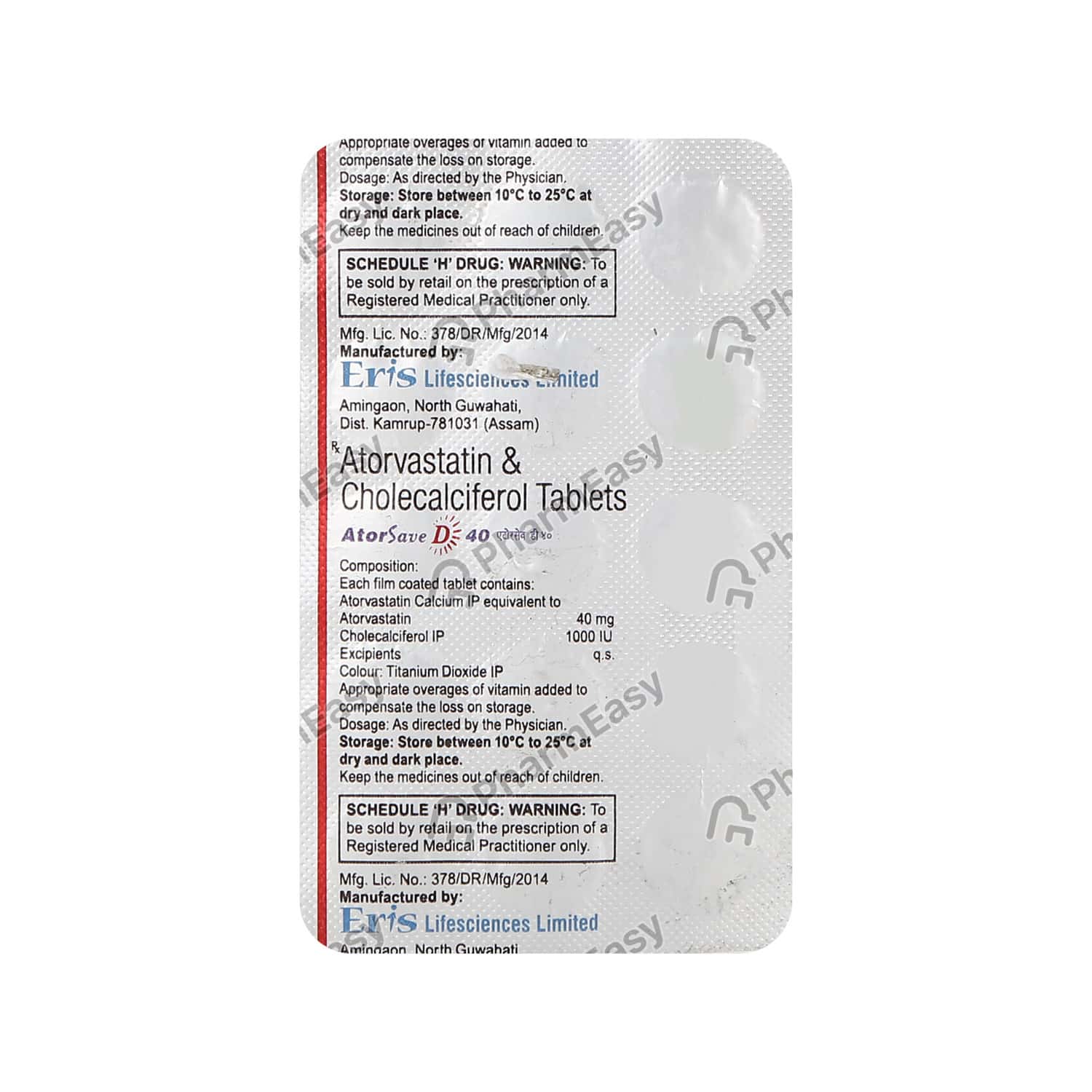 Buy Atorsave D 40mg Strip Of 15 Tablets Online at Flat 18% OFF* | PharmEasy