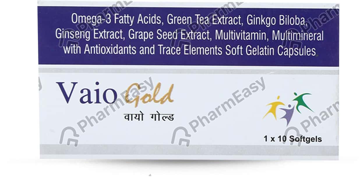 Buy Vaio Gold Strip Of 10 Capsules Online at Flat 15% OFF | PharmEasy