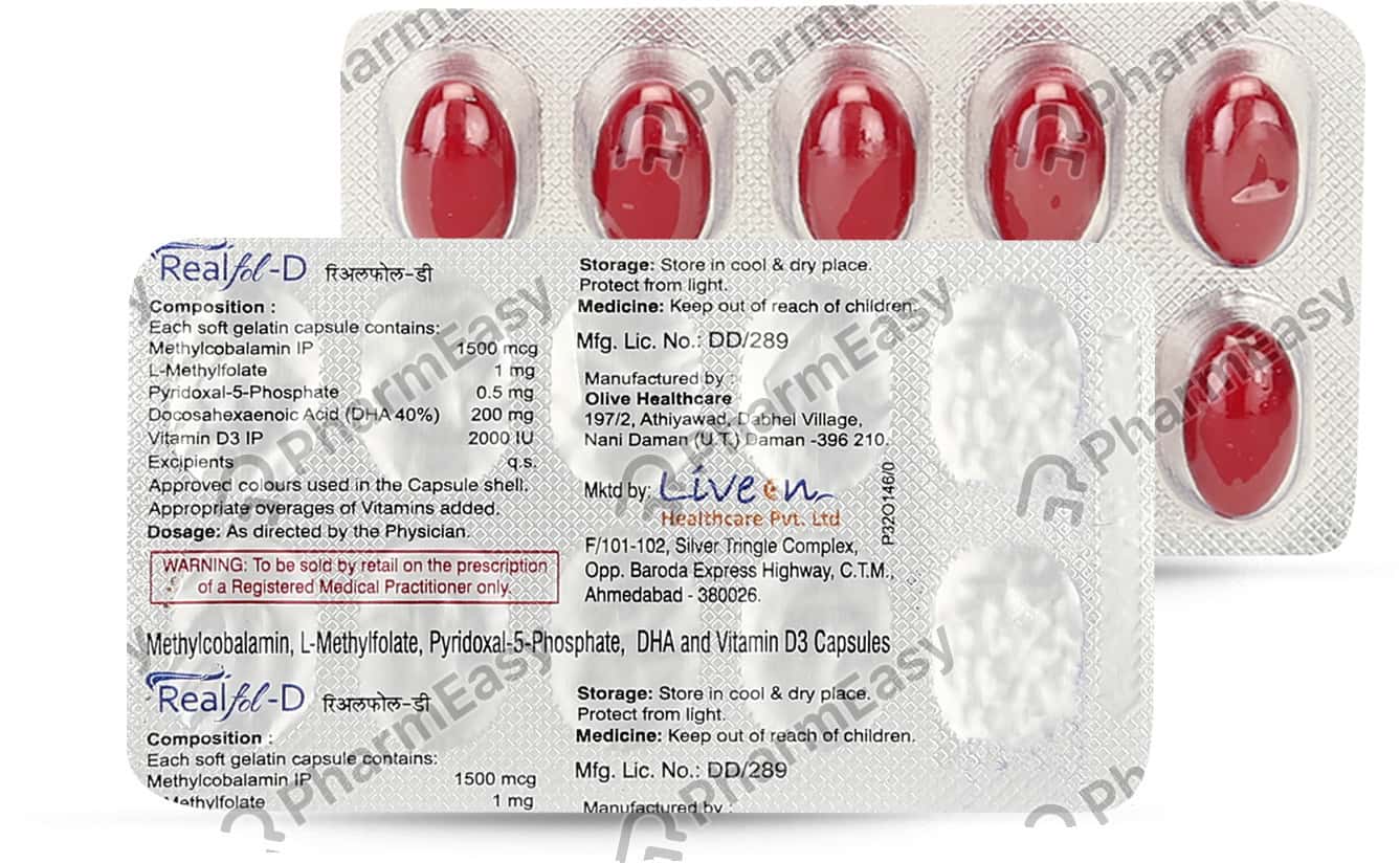 Buy Realfol D Strip Of 10 Capsules Online at Flat 15% OFF | PharmEasy
