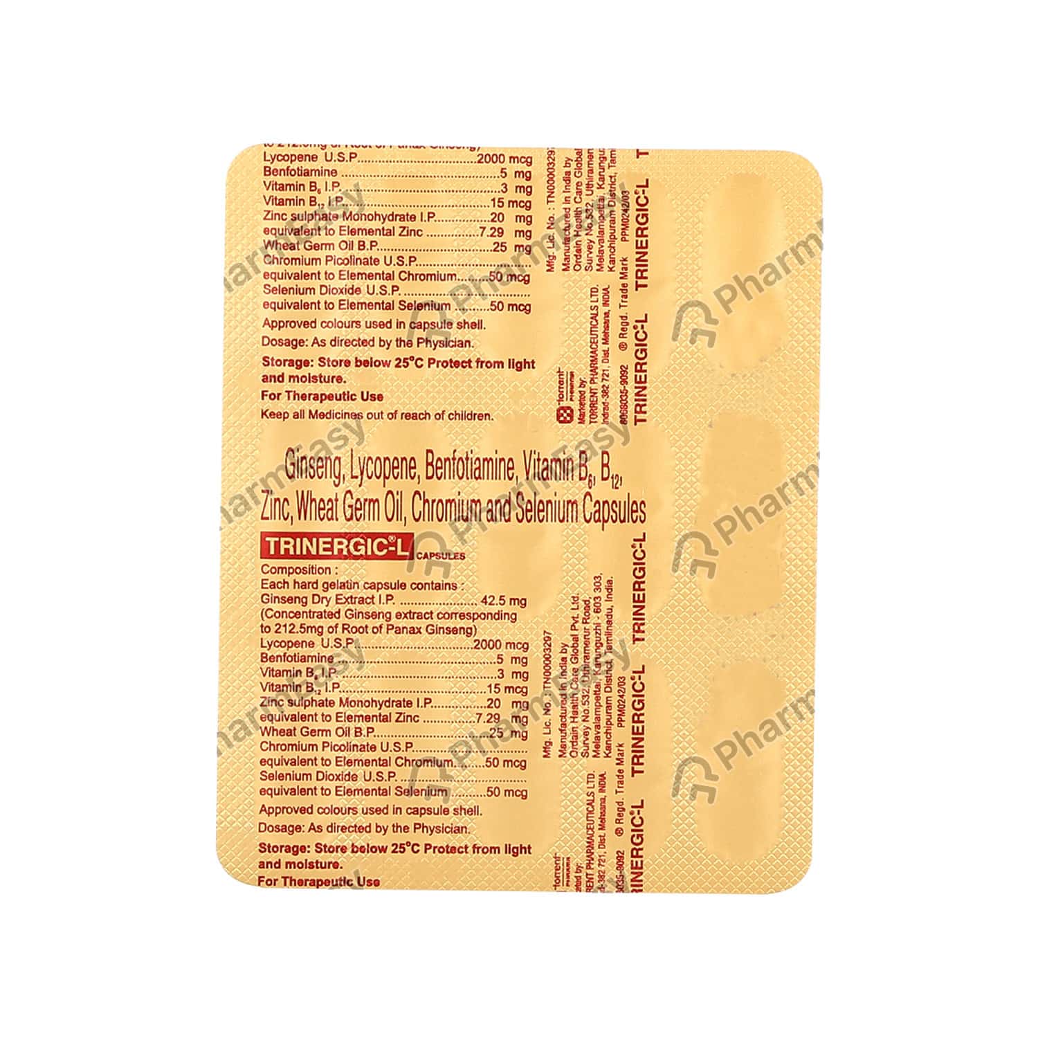 Buy Trinergic L Cap 15'S Online at Flat 18% OFF* | PharmEasy