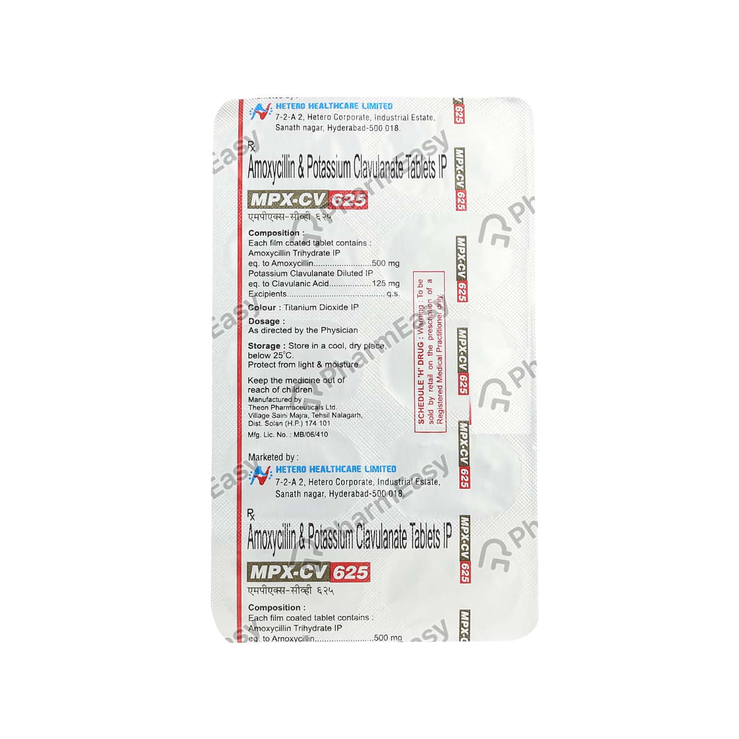 Mpx Cv 625mg Tab 10'S - Uses, Side Effects, Dosage, Composition & Price ...