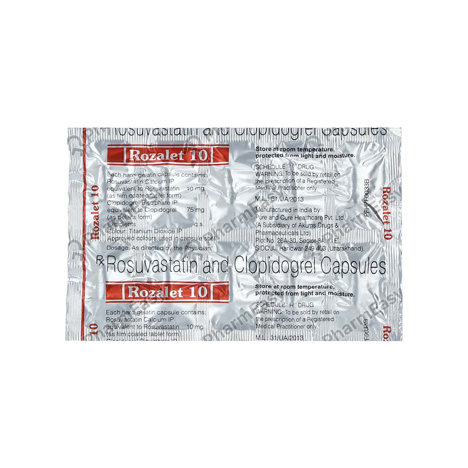 Rozalet 10mg Strip Of 10 Capsules: Uses, Side Effects, Price & Dosage ...