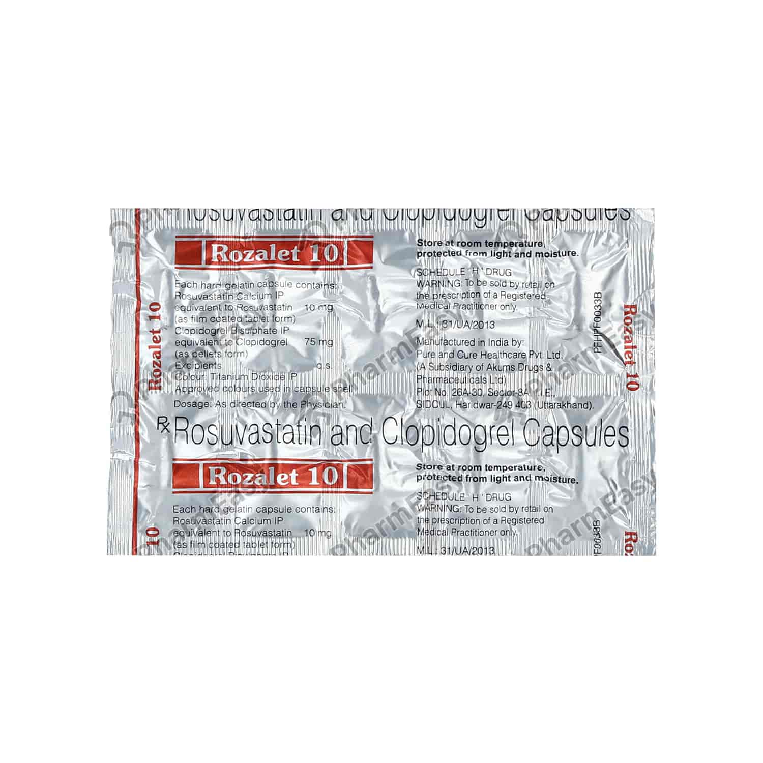 Buy Rozalet 10mg Strip Of 10 Capsules Online at Flat 18% OFF* | PharmEasy