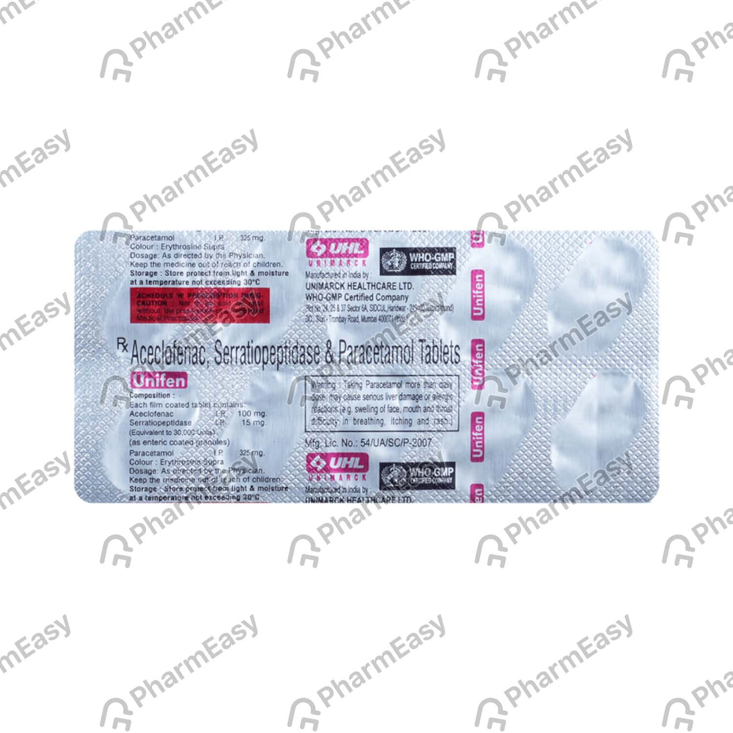 Unifen Strip Of 10 Tablets: Uses, Side Effects, Price & Dosage | PharmEasy