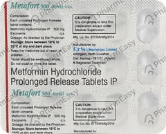 Metafort 500 MG Tablet (15): Uses, Side Effects, Price & Dosage | PharmEasy