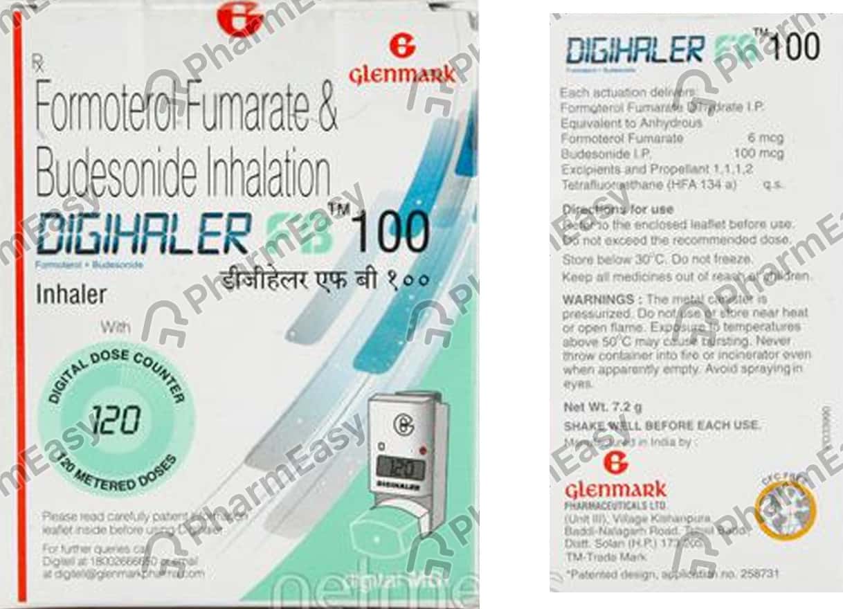 Digihaler Fb 100mcg Box Of 120md Metered Dose Inhaler: Uses, Side ...